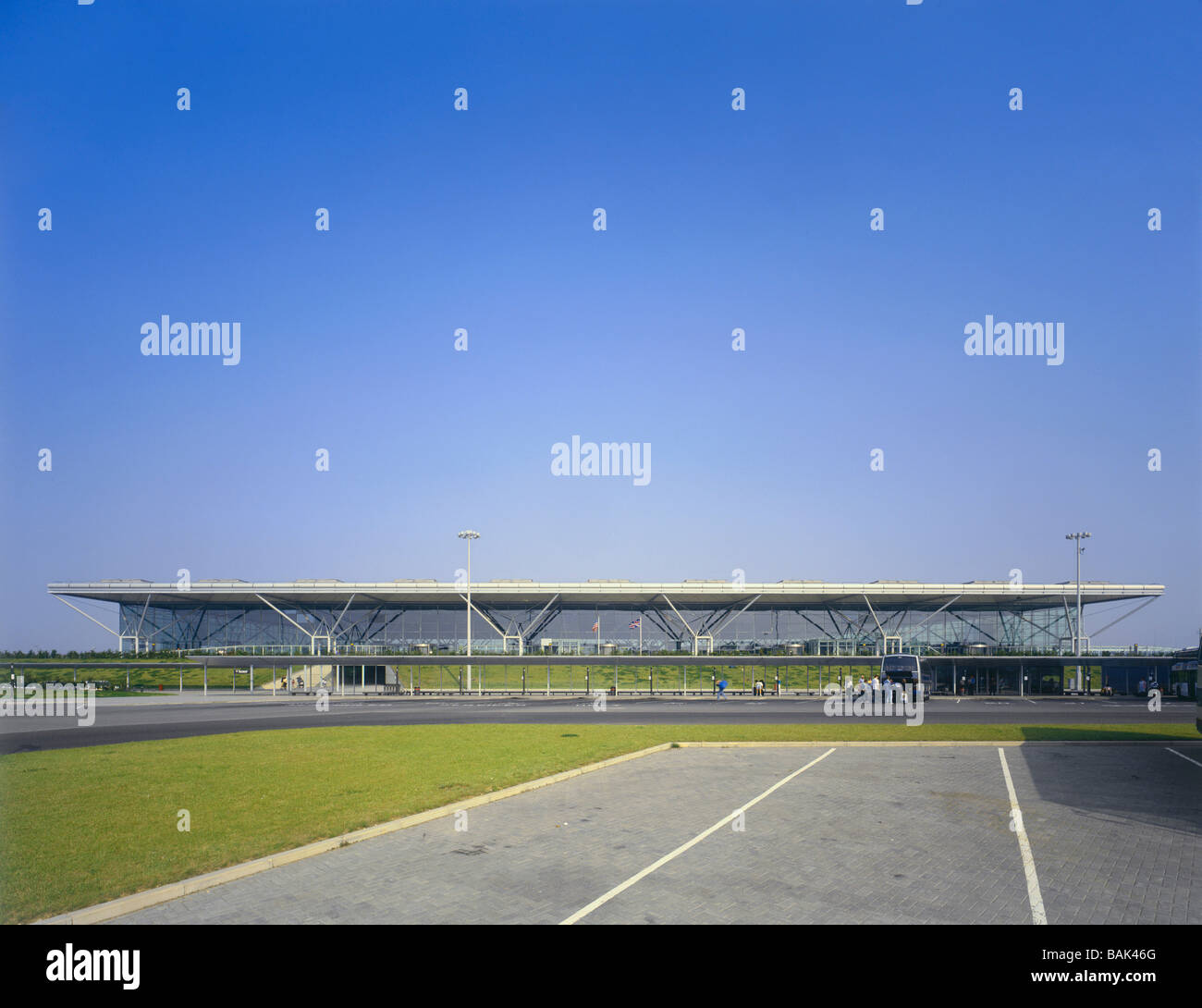 stansted airport exterior general view of airport from coach park Stock ...