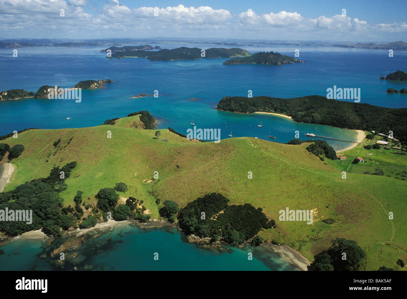 Bay Of Islands New Zealand Aerial Stock Photos & Bay Of Islands New ...