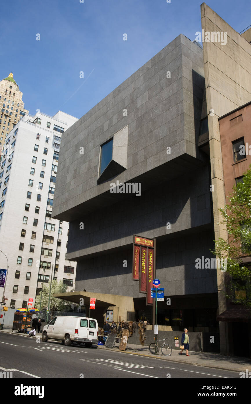 Whitney Museum of Art exterior by Marcel Breuer New York City Stock ...