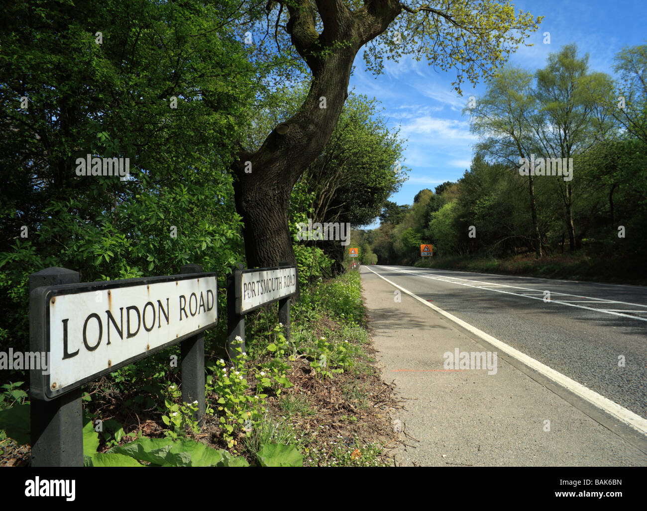 The A3 london to Portsmouth road at Hindhead Surrey England UK. Before ...