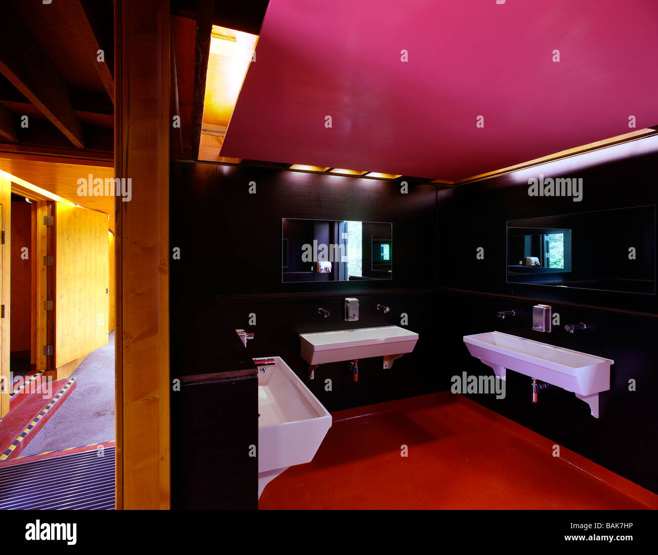 regent's park open air theatre day, interior view of toilet wash area ...