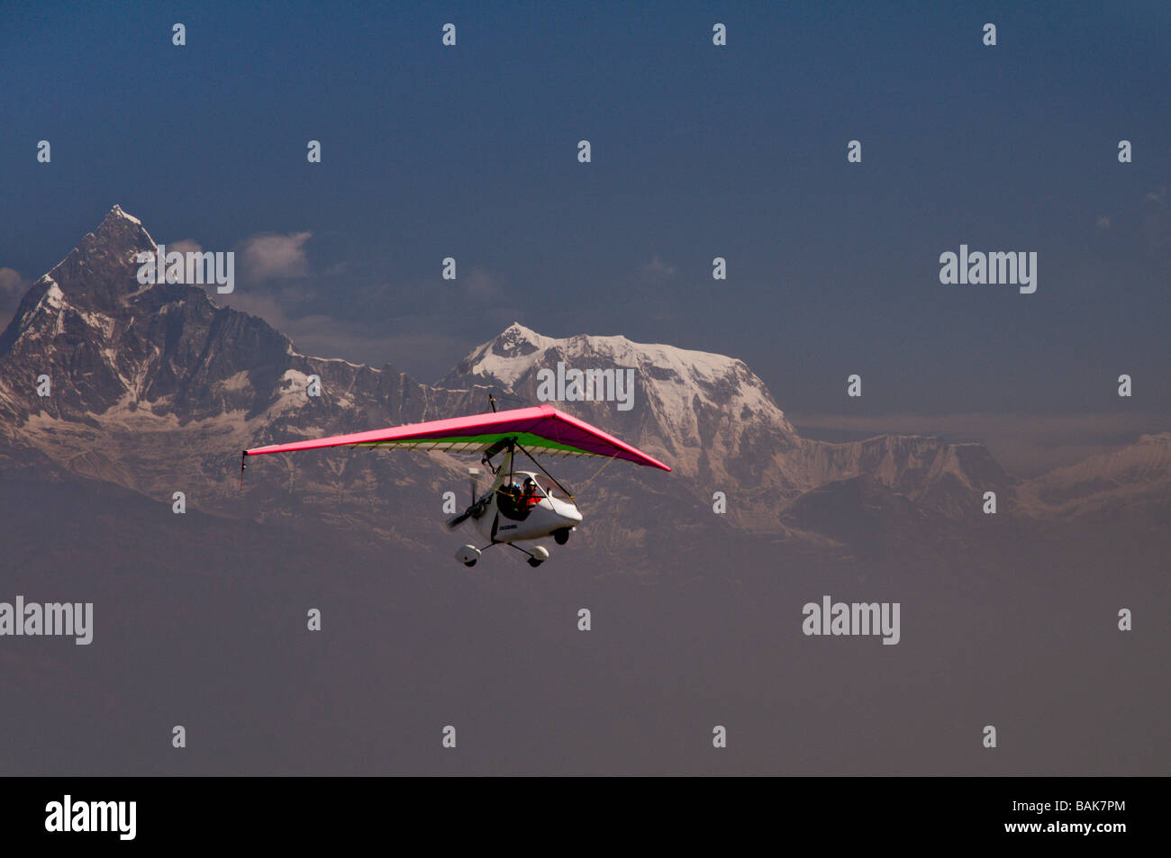 microlight flight over the Himalayas Stock Photo - Alamy