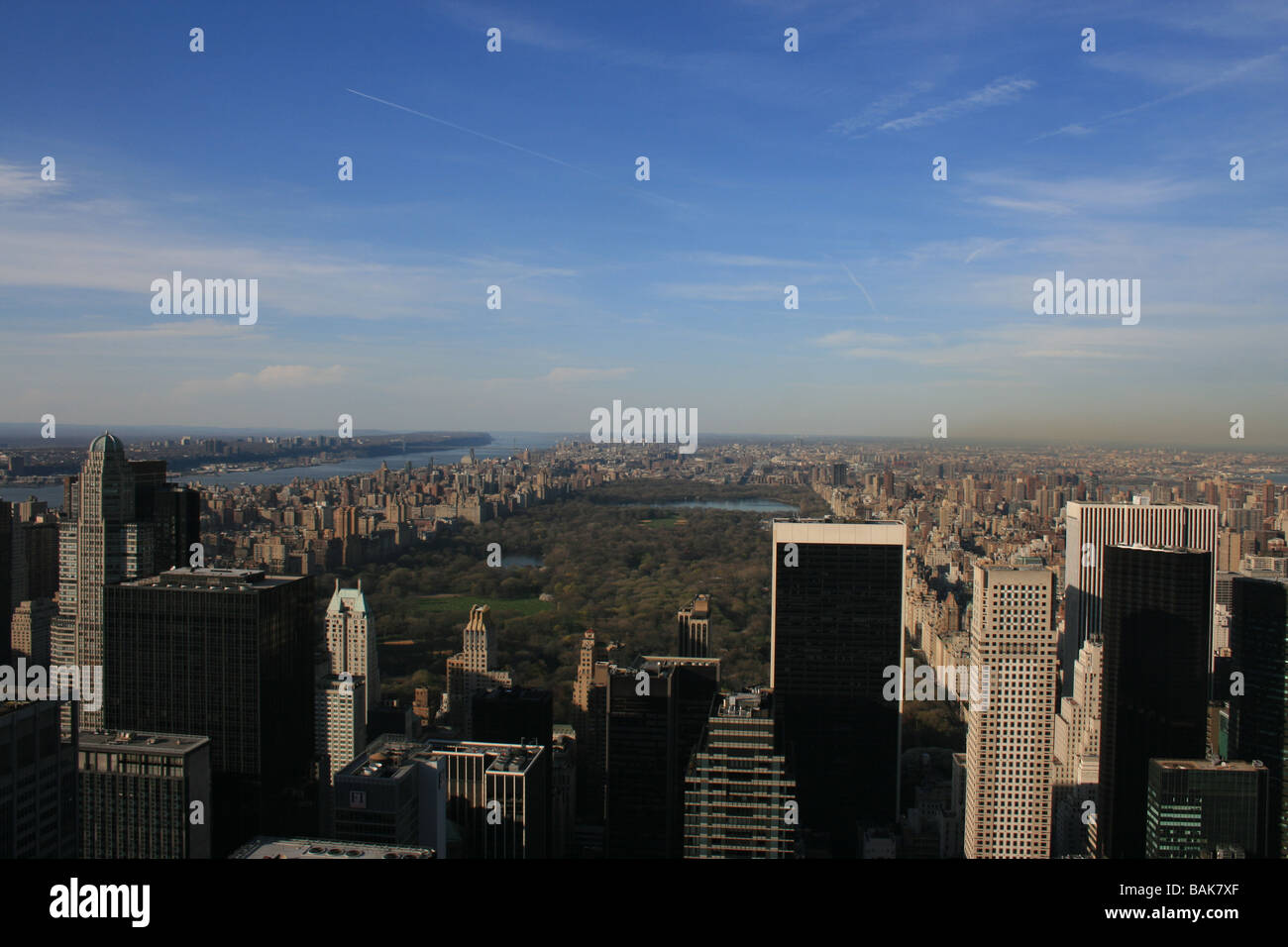 Northern Manhattan and Central Park Stock Photo - Alamy