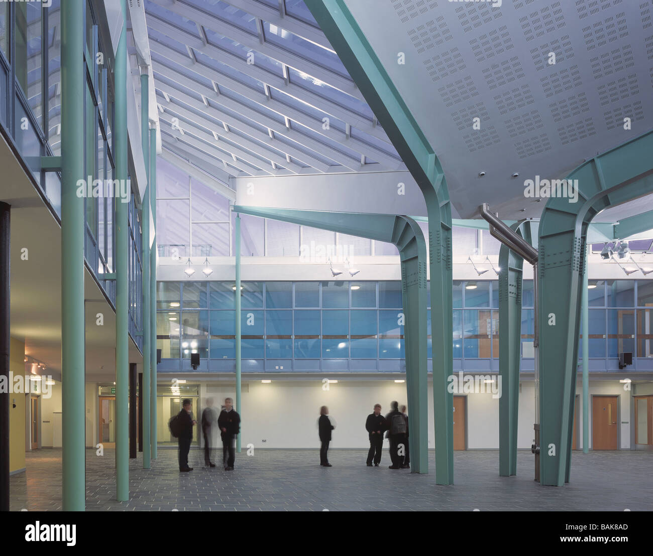 charter school atrium view at dusk Stock Photo - Alamy