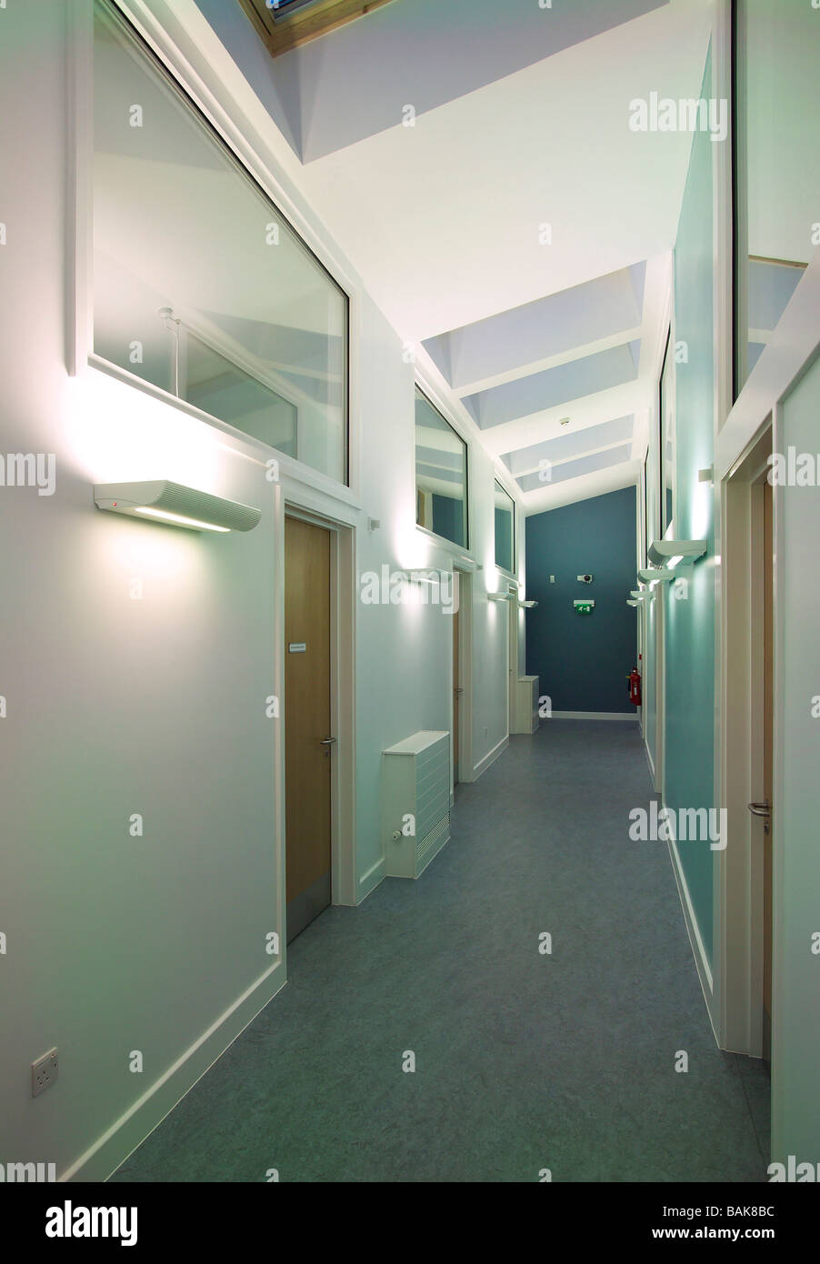 cloister road medical practice corridor on upper floor Stock Photo - Alamy