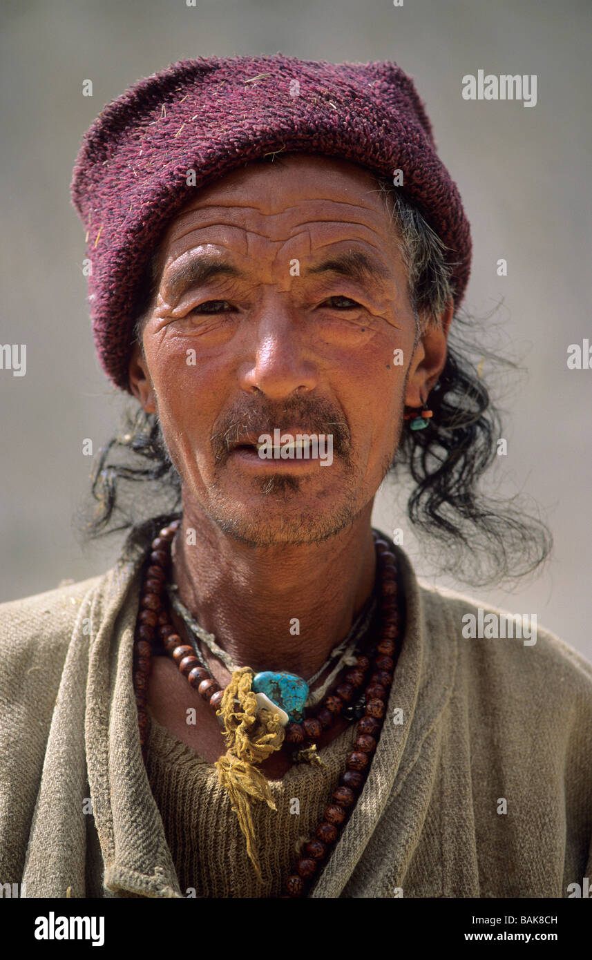 India, Jammu and Kashmir, Ladakh, Indus valley, Lamayuru, portrait of a ...