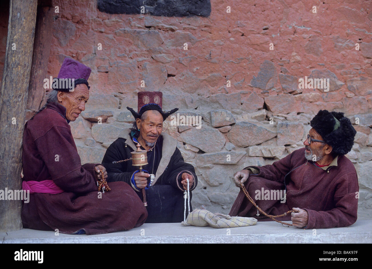 India, Jammu and Kashmir, Ladakh Himalaya, Indus valley, Tikse Gompa ...