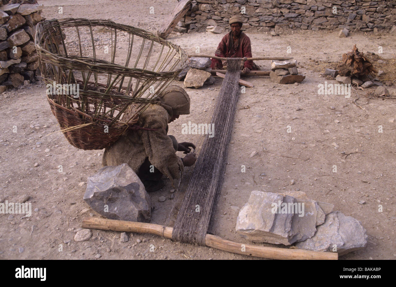 India, Jammu and Kashmir State, Ladakh Himalaya, Zanskar, Pidmo Village ...