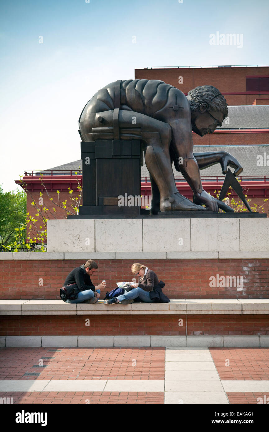 Bronze sculpture "Newton, after William Blake," 1995, by Eduardo ...
