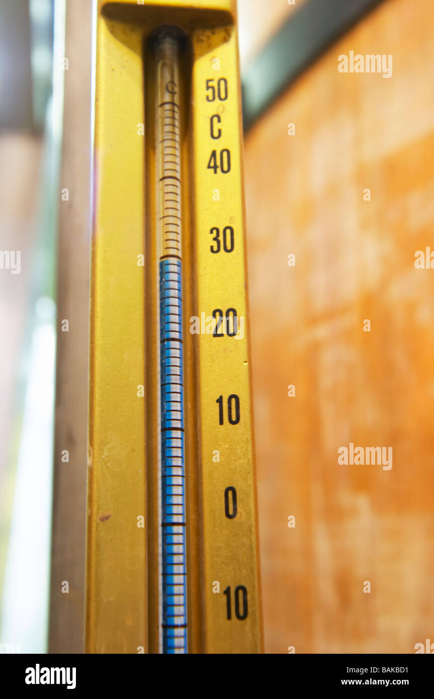 thermometer on fermentation vat dom du vieux telegraphe chateauneuf du ...