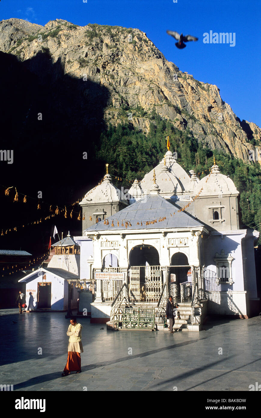 India, Uttarakhand State, Gangotri, Temple of Ganga Hindu Goddess Stock ...