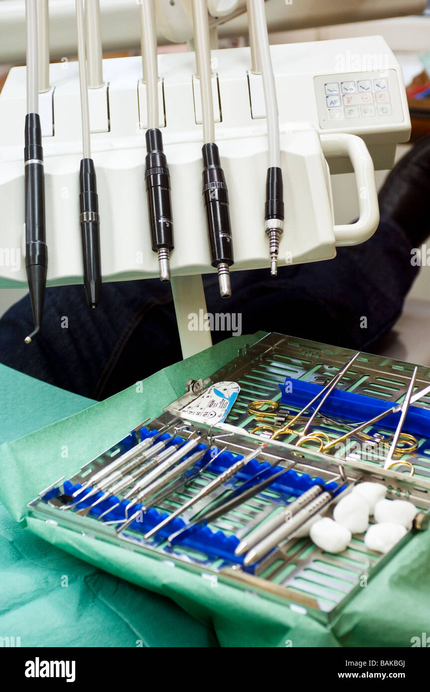 Modern dentists tools Stock Photo - Alamy