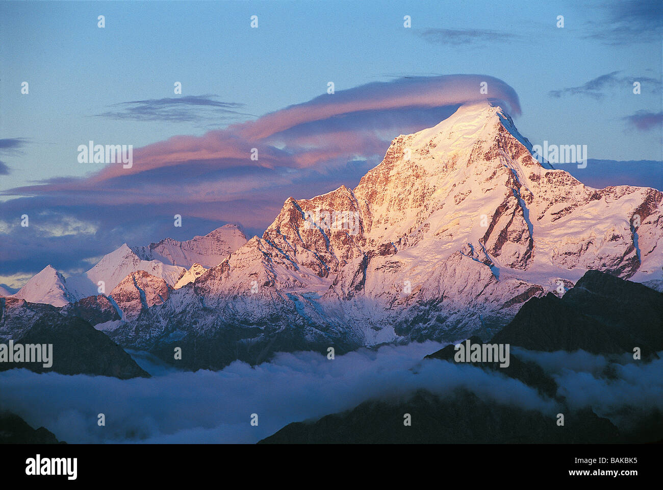 India, Uttarakhand State, Dunagiri Mount (7066m Stock Photo - Alamy