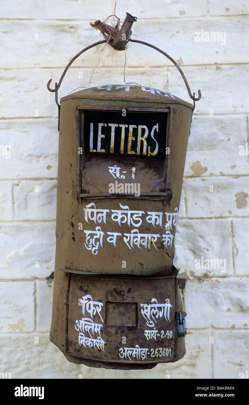 India, Uttarakhand State, Almora, letterbox Stock Photo - Alamy