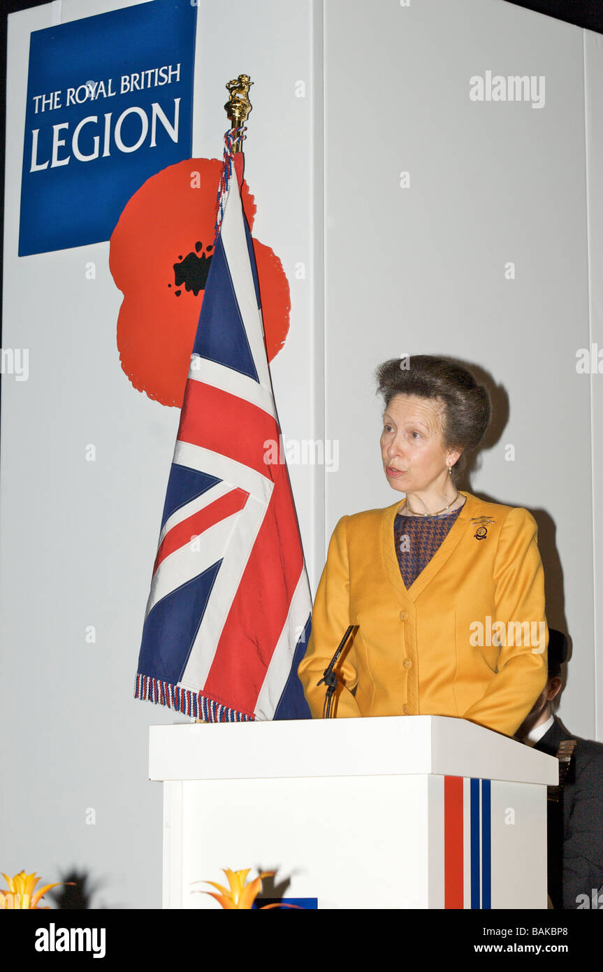 Princess Anne addresses the RBL conference at Eastbourne Stock Photo ...