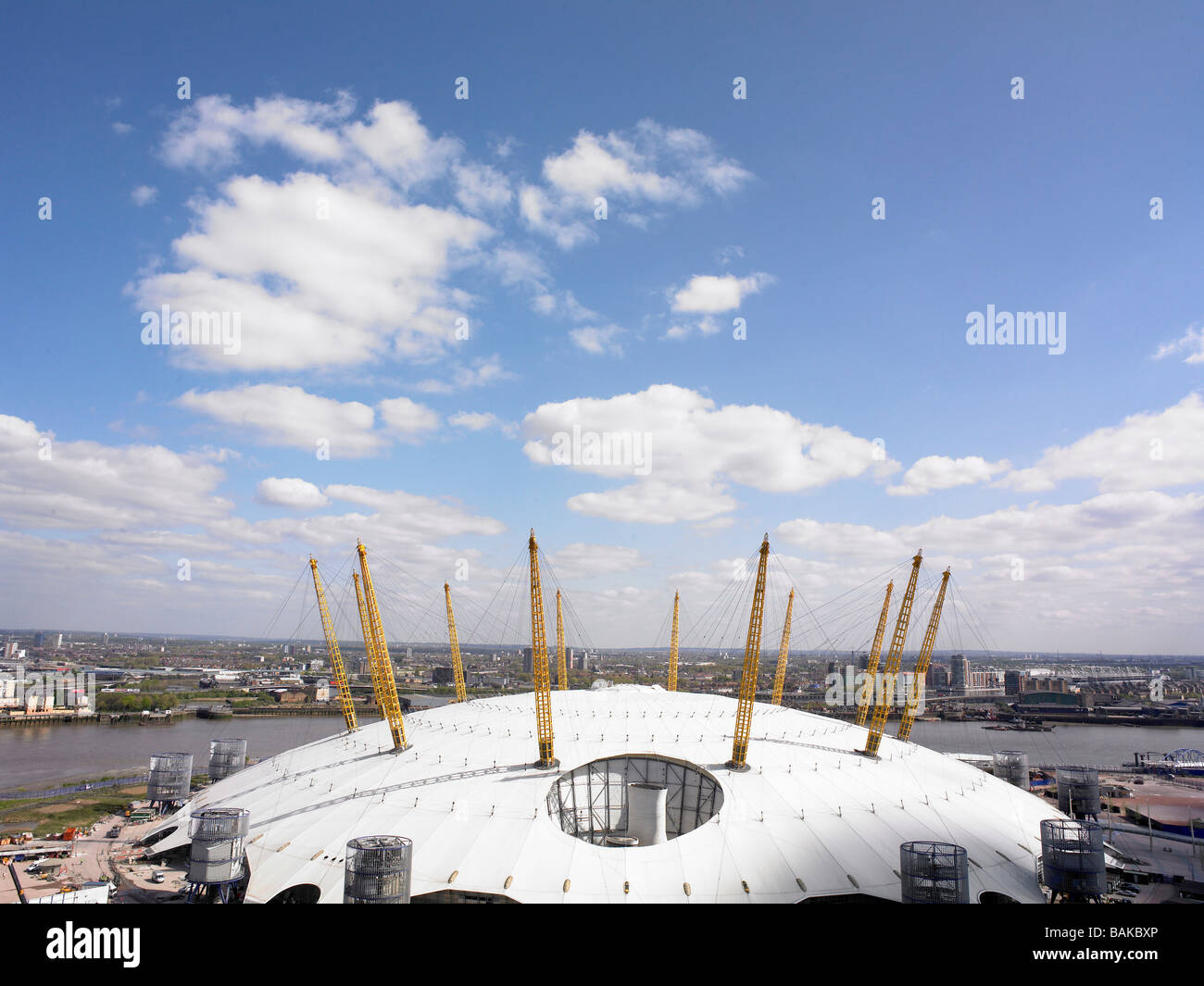 millennium dome elevated view of o2 millenium dome Stock Photo - Alamy