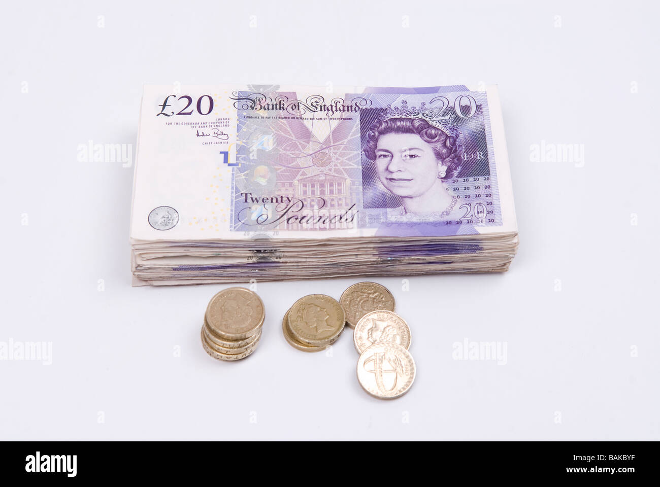 British money against a white background Stock Photo - Alamy