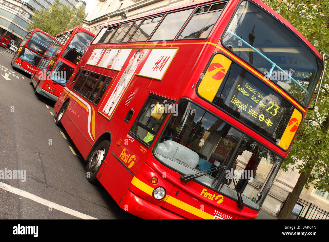 London doubledecker bus operated by the First Group route 23 to ...