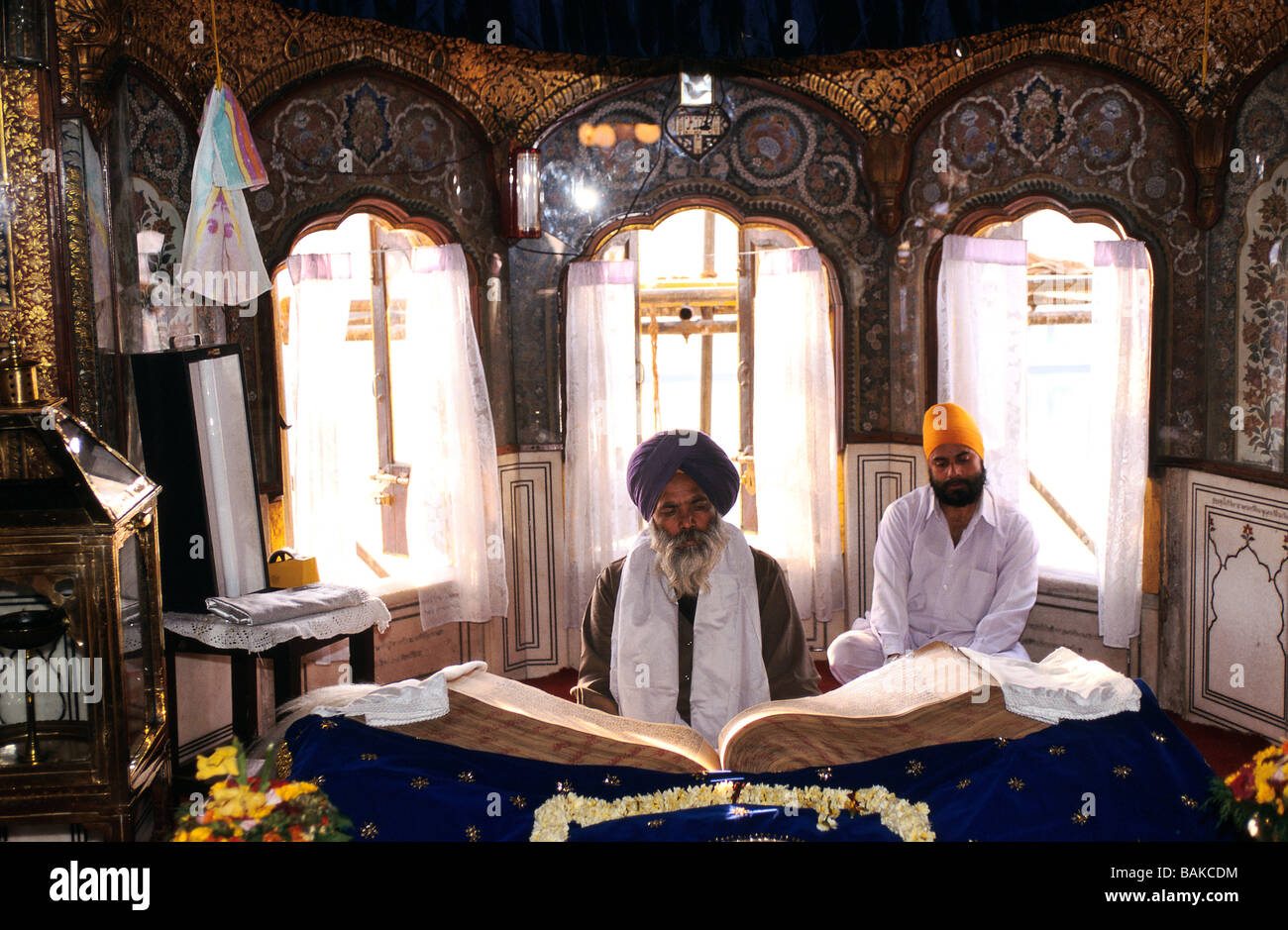India, Punjab State, the guru Grant Sahib is the sacred book of Sikhism ...