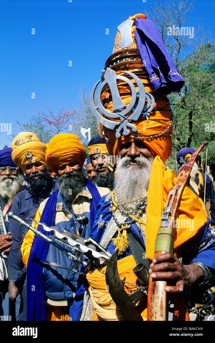 India, Punjab State, Anandpur Sahib, the Nihangs are the Knights of ...