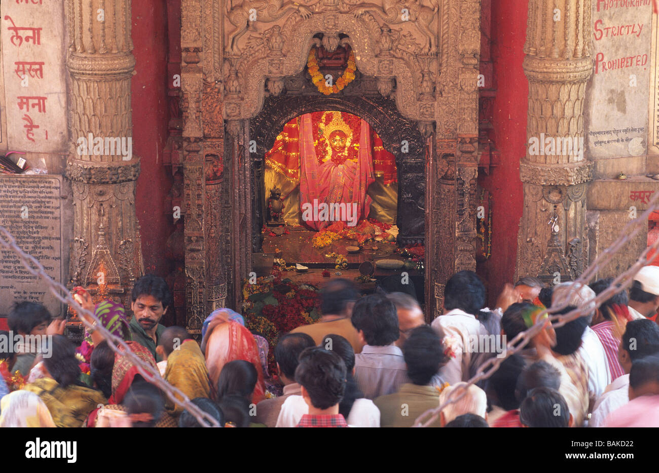 India, Uttar Pradesh State, Varanasi (Benares), Durga temple Stock ...