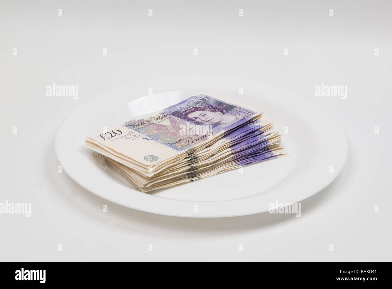 20 pound notes stack hi-res stock photography and images - Alamy