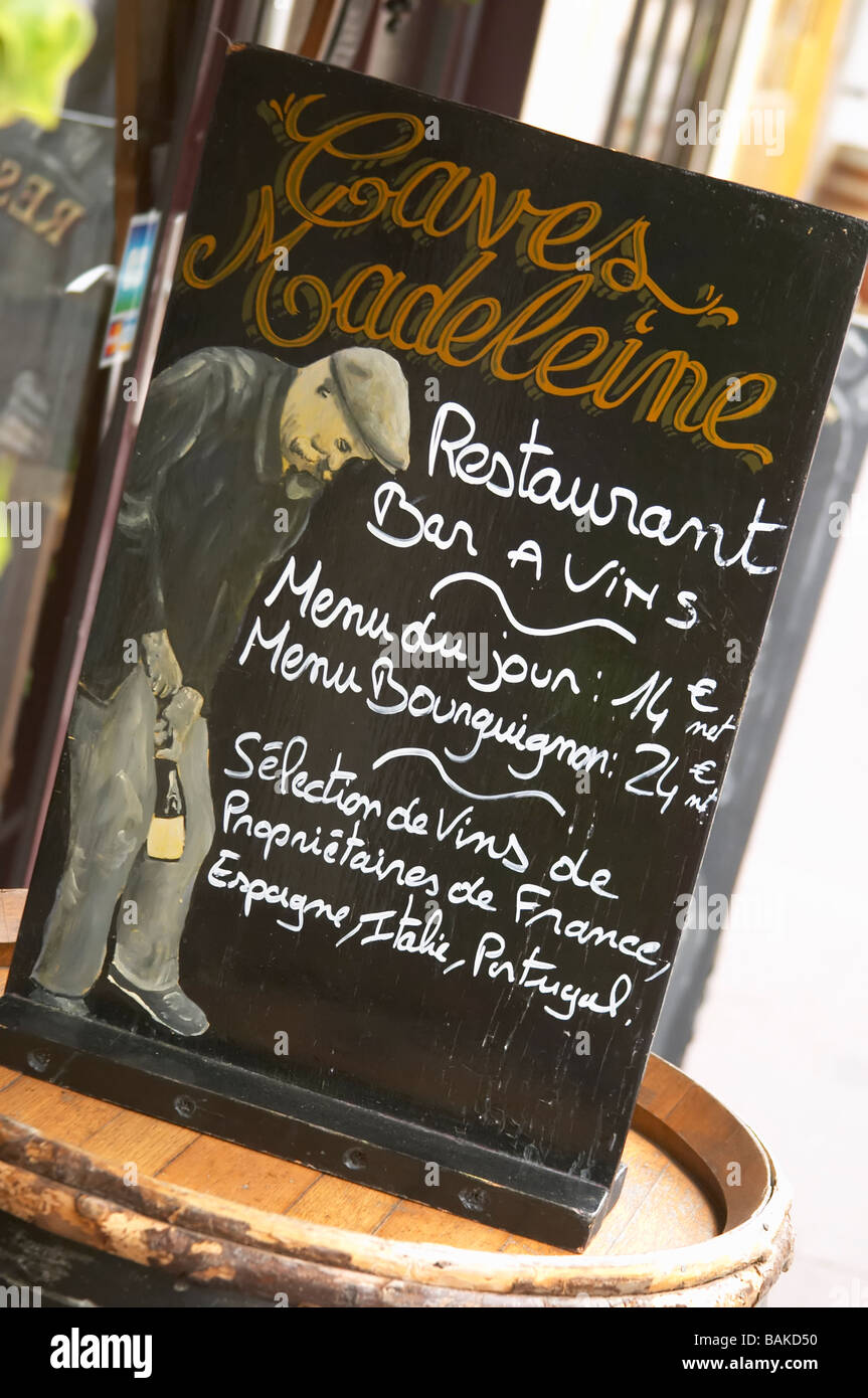chalk board caves madeleine rue fg madeleine beaune cote de beaune ...
