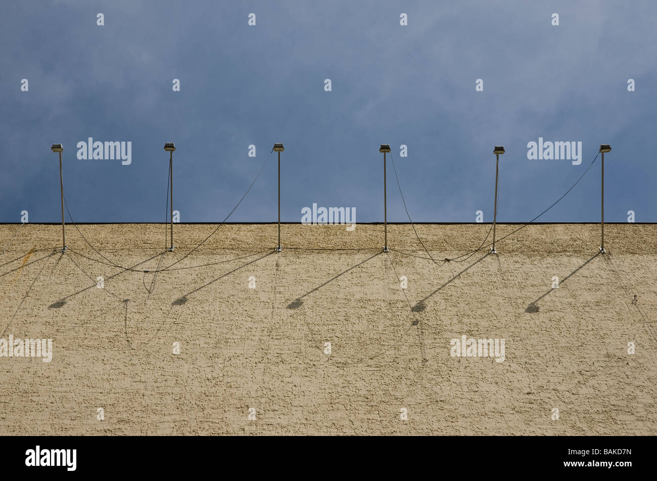 house wall with spotlights Stock Photo - Alamy