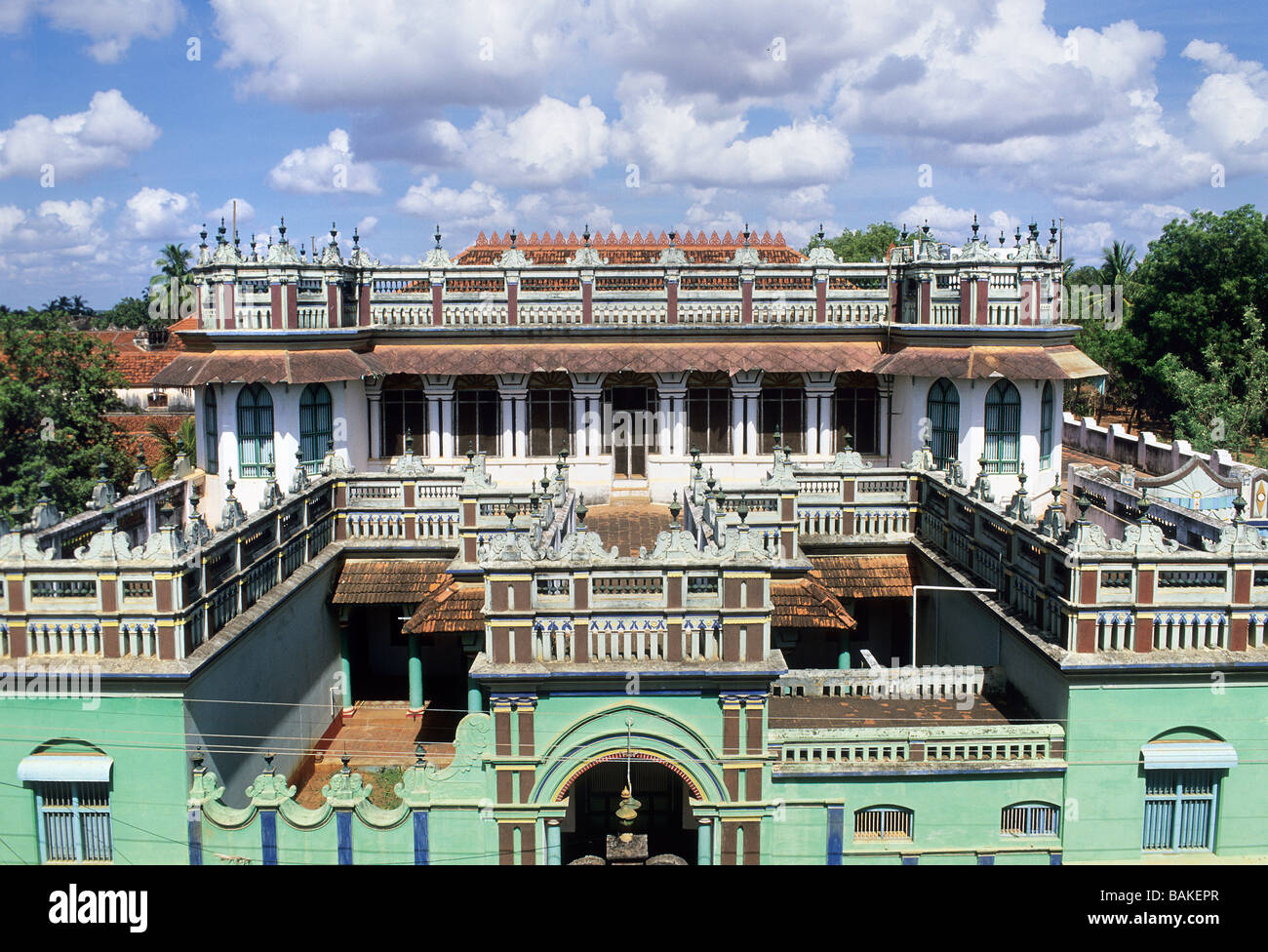 India, Tamil Nadu State, Chettinad Region, Pallathur, Vmrp house Stock ...