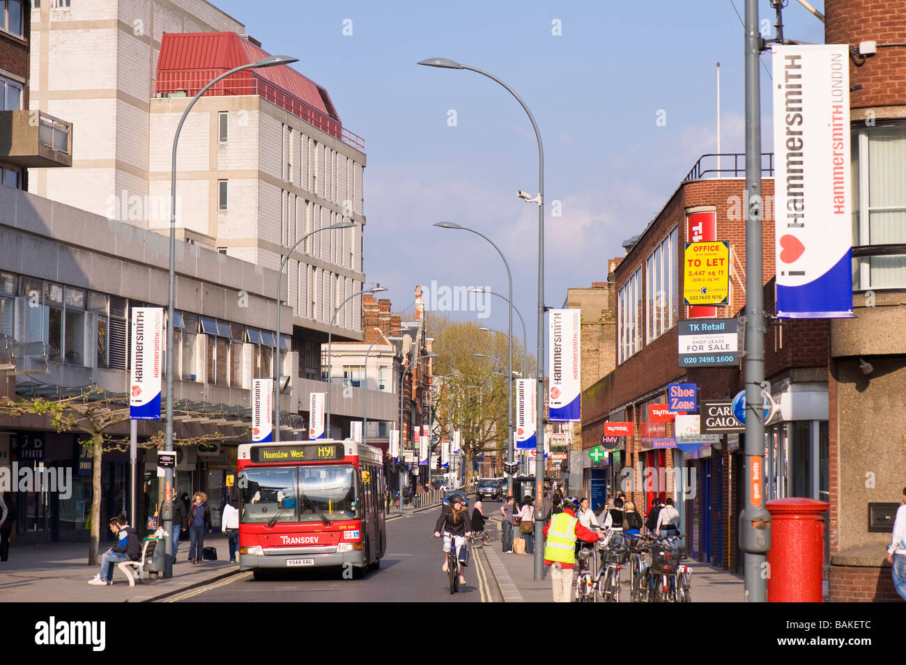 Kings Street Hammersmith W6 London United Kingdom Stock Photo - Alamy