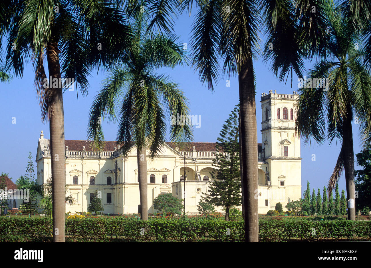 India, Goa State, Old Goa (Velha Goa), St Catherine Cathedral among Old ...