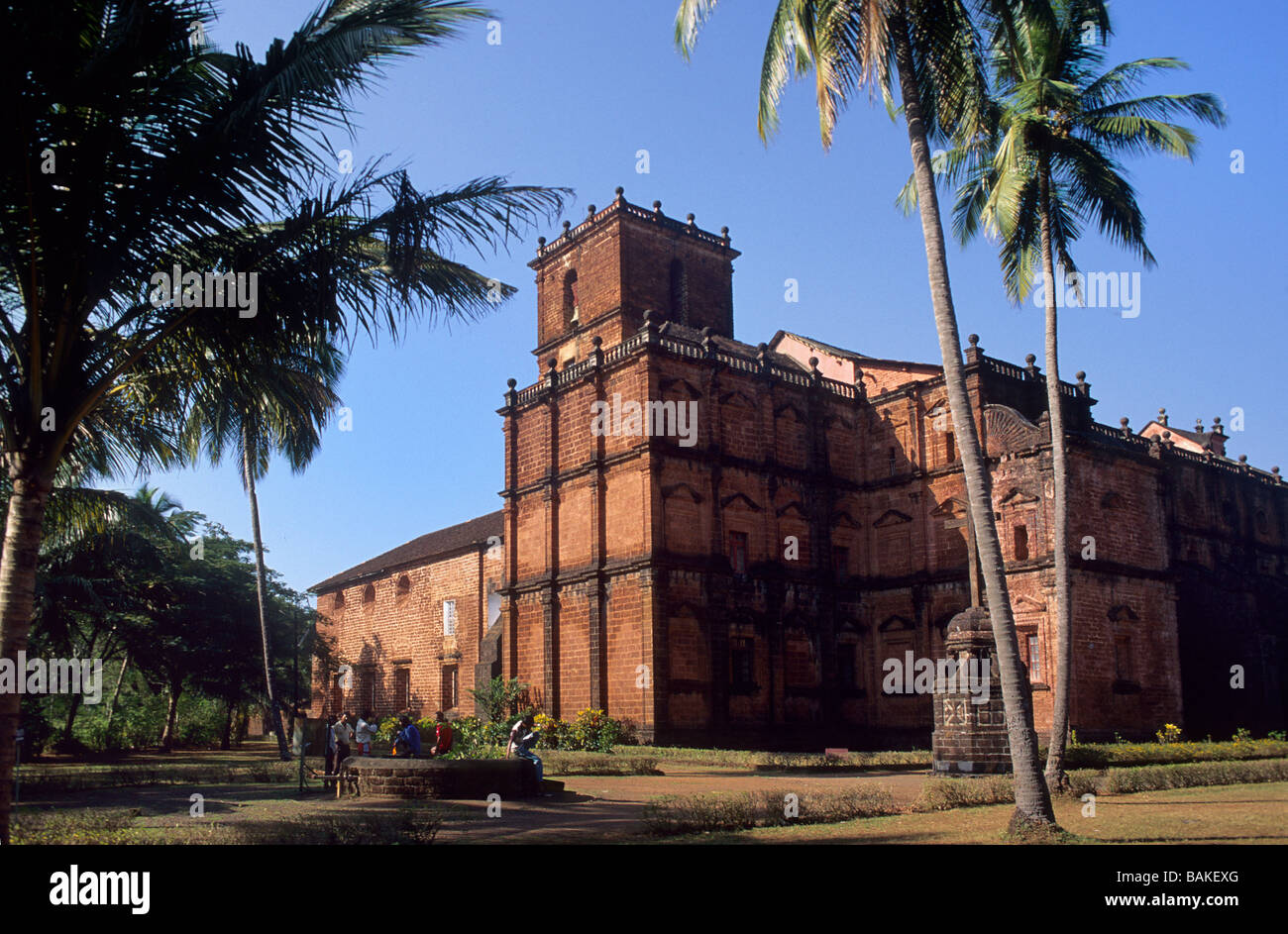 India, Goa State, Old Goa (Velha Goa), Basilica of Bom Jesus Stock ...