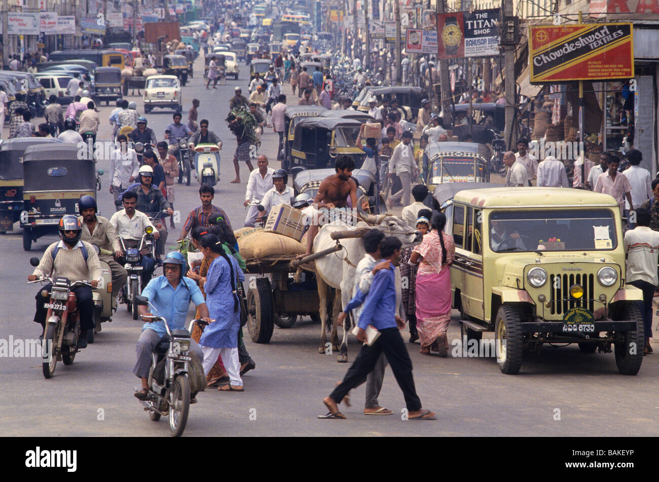India, Karnataka State, Mysore, street scene Stock Photo - Alamy