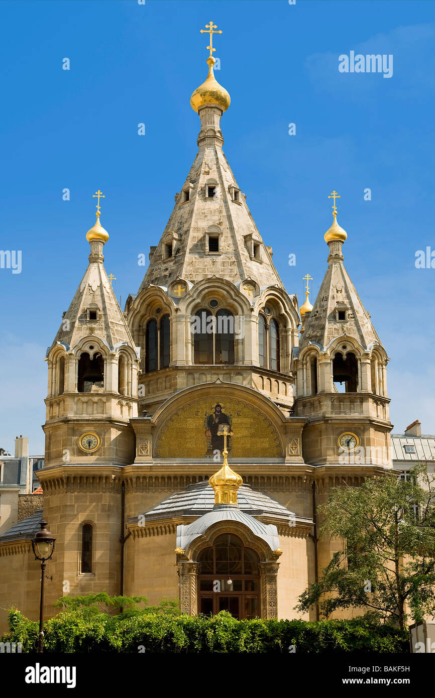 France, Paris, Russian Orthodox Cathedral of Saint Alexandre Nevsky in ...