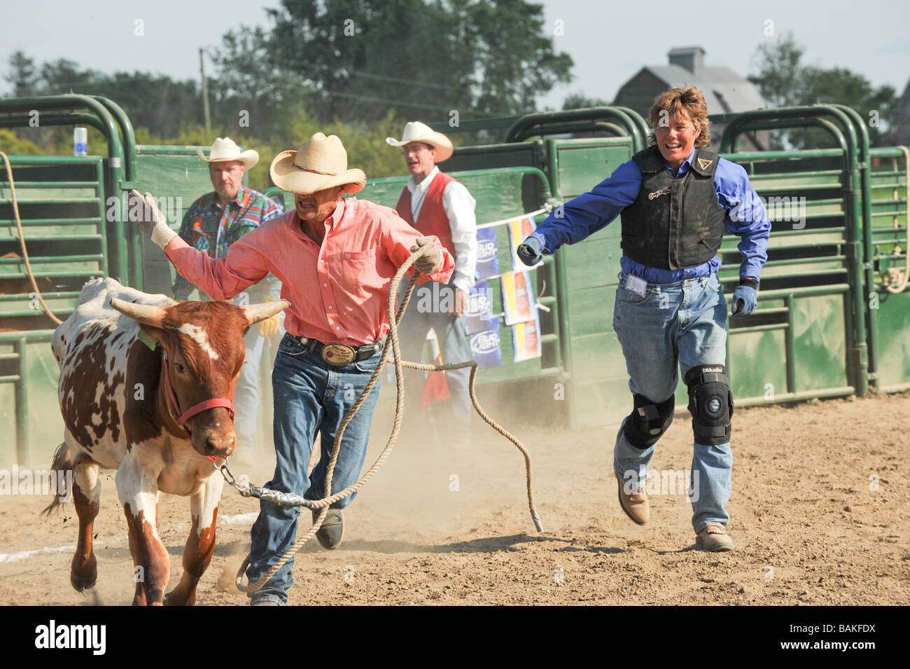 People participating in drag race evnt at rodeo Stock Photo - Alamy
