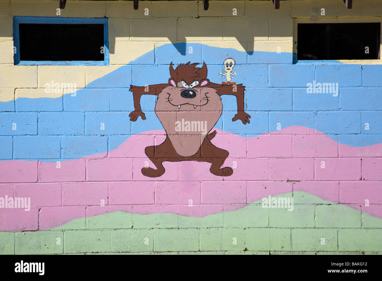 Cartoon characters mural wall hi-res stock photography and images - Alamy