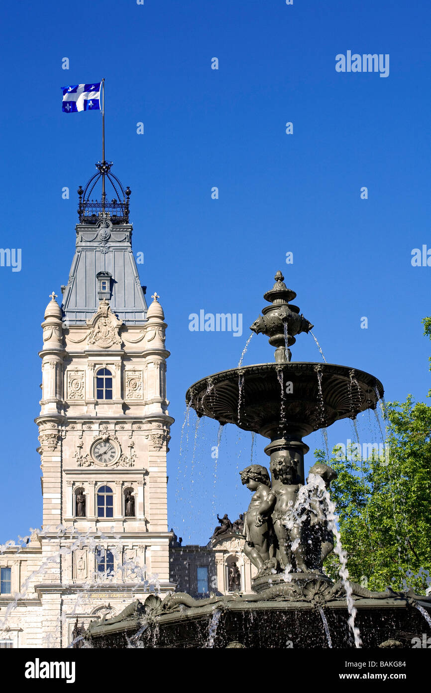 Canada, Quebec Province, Quebec City, the Tourny Fountain coming from ...