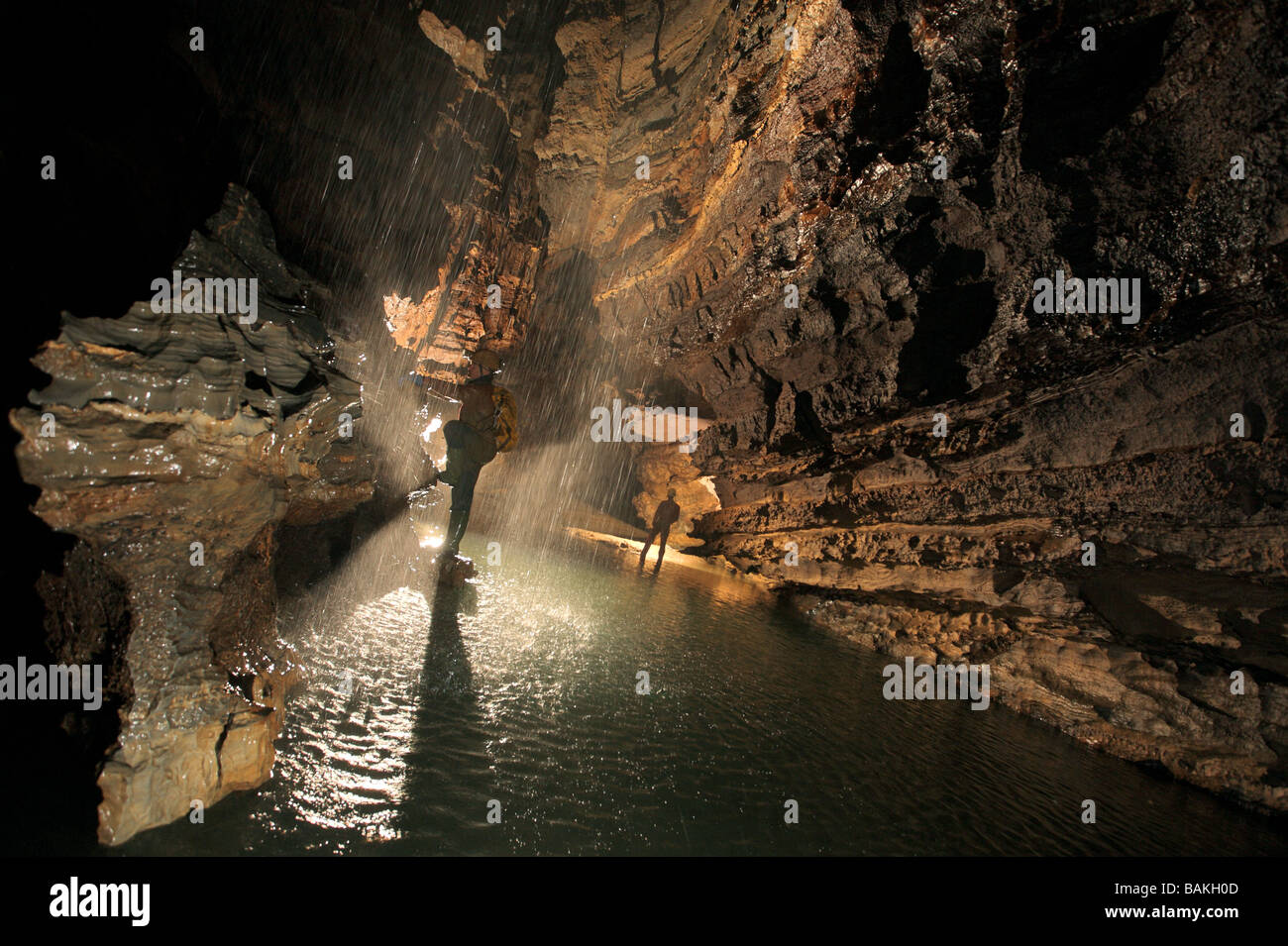 A giant river passage deep underground in China's first 1km deep cave ...