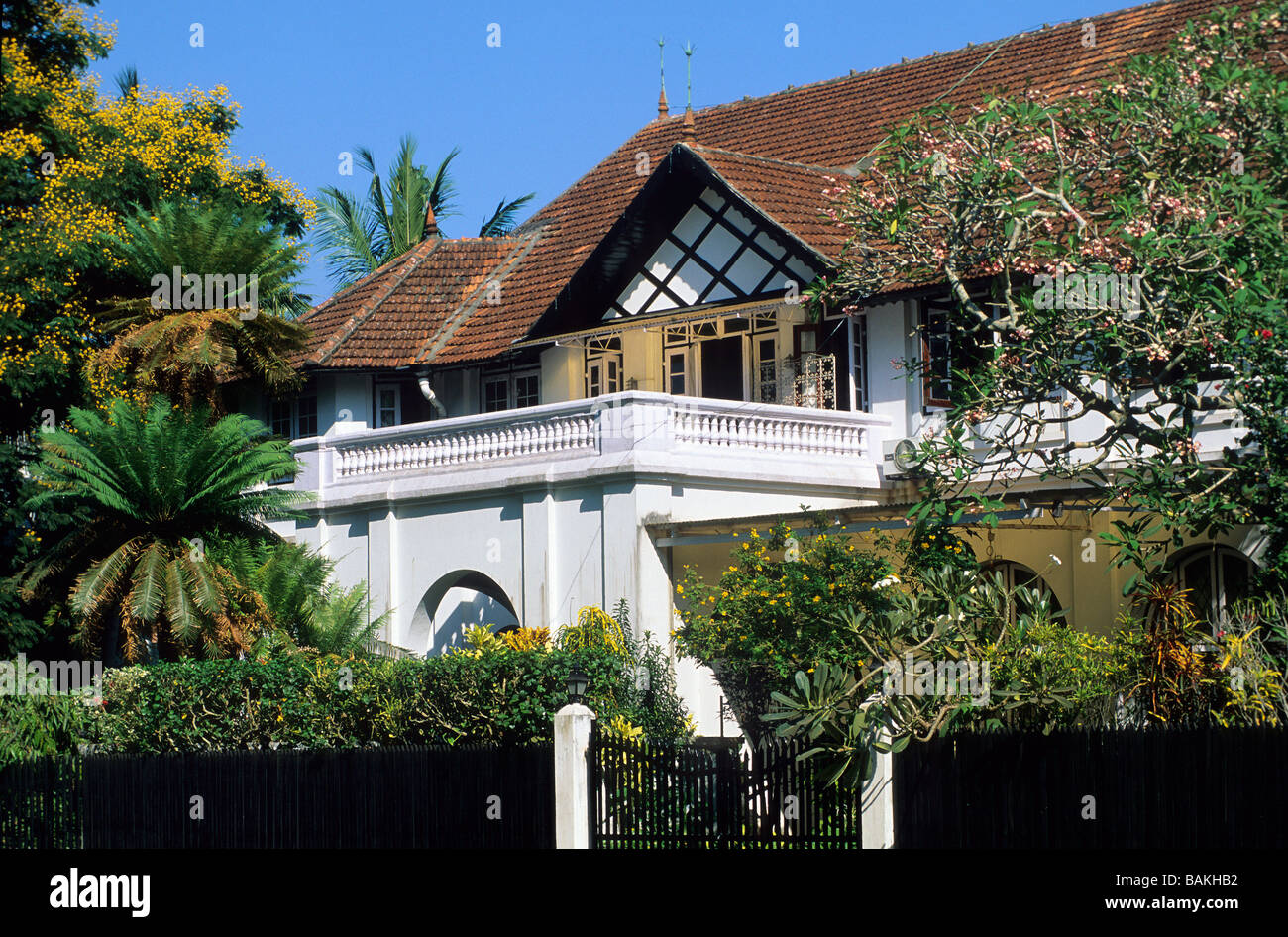 India, Kerala State, Kochi, colonial villa Stock Photo - Alamy