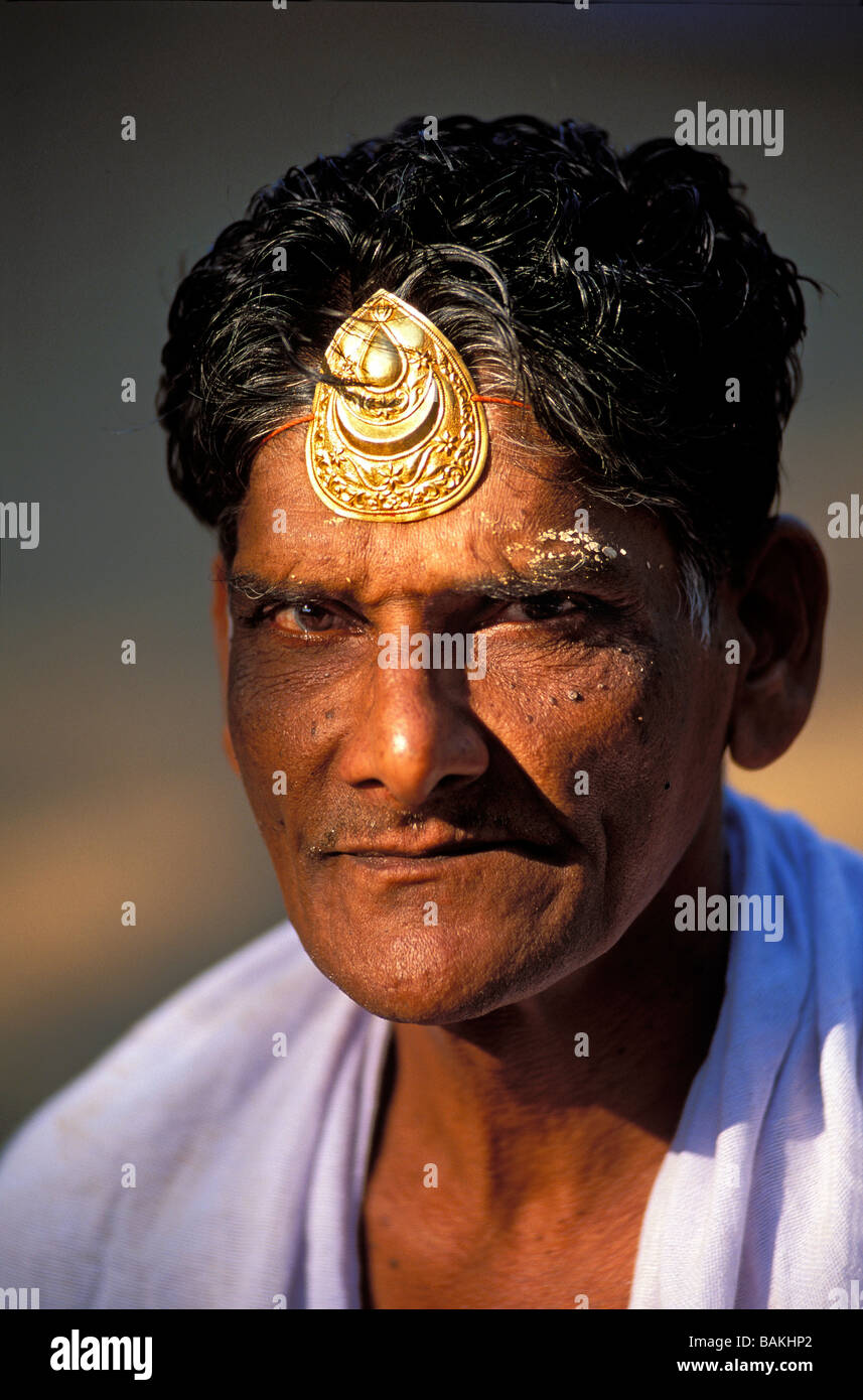 India, Kerala State, Dharmadam, Andalur Temple, portrait of the temple ...