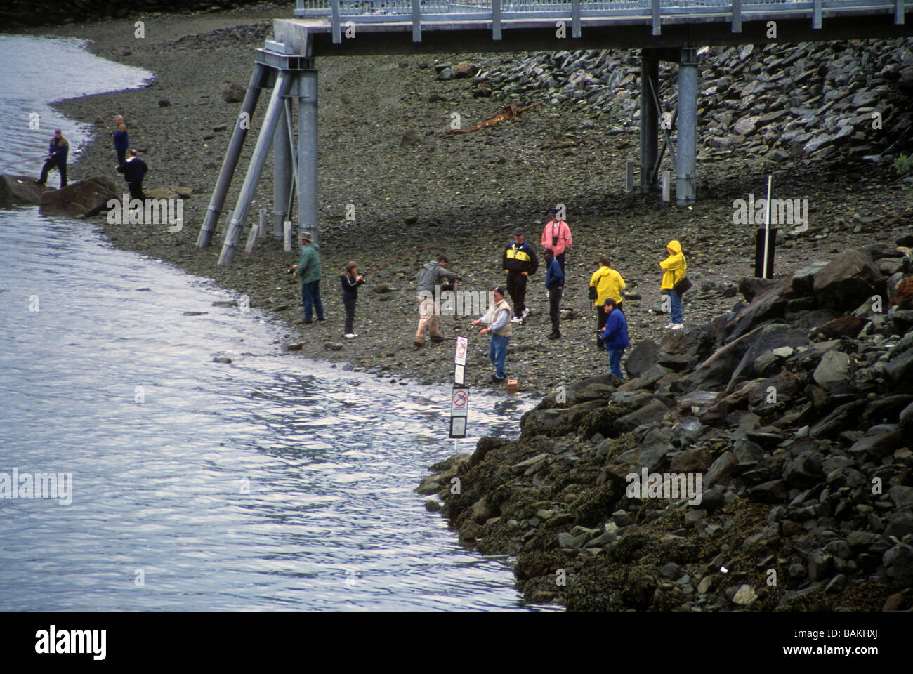Alaska pier tide dock cruise ship ocean sea tidal water rise fall high ...