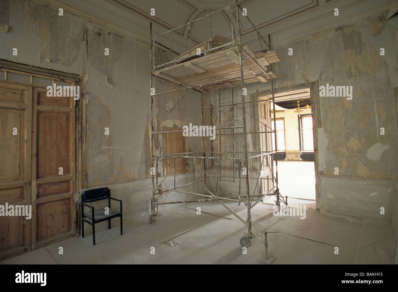 An historic building under rennovation in St Petersburg Russia Stock ...