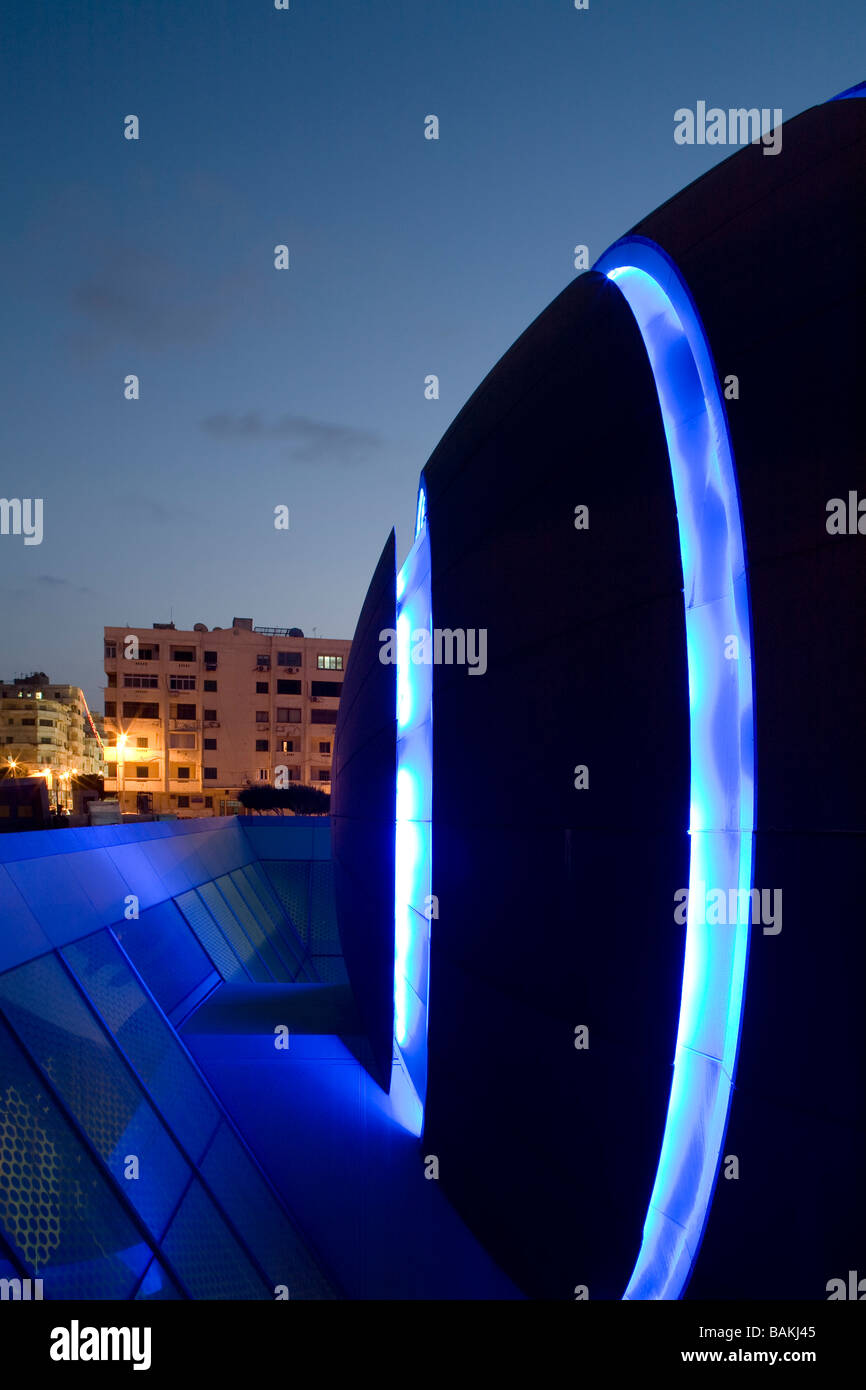 ALEXANDRIA LIBRARY, SNOHETTA, ALEXANDRIA, EGYPT Stock Photo - Alamy