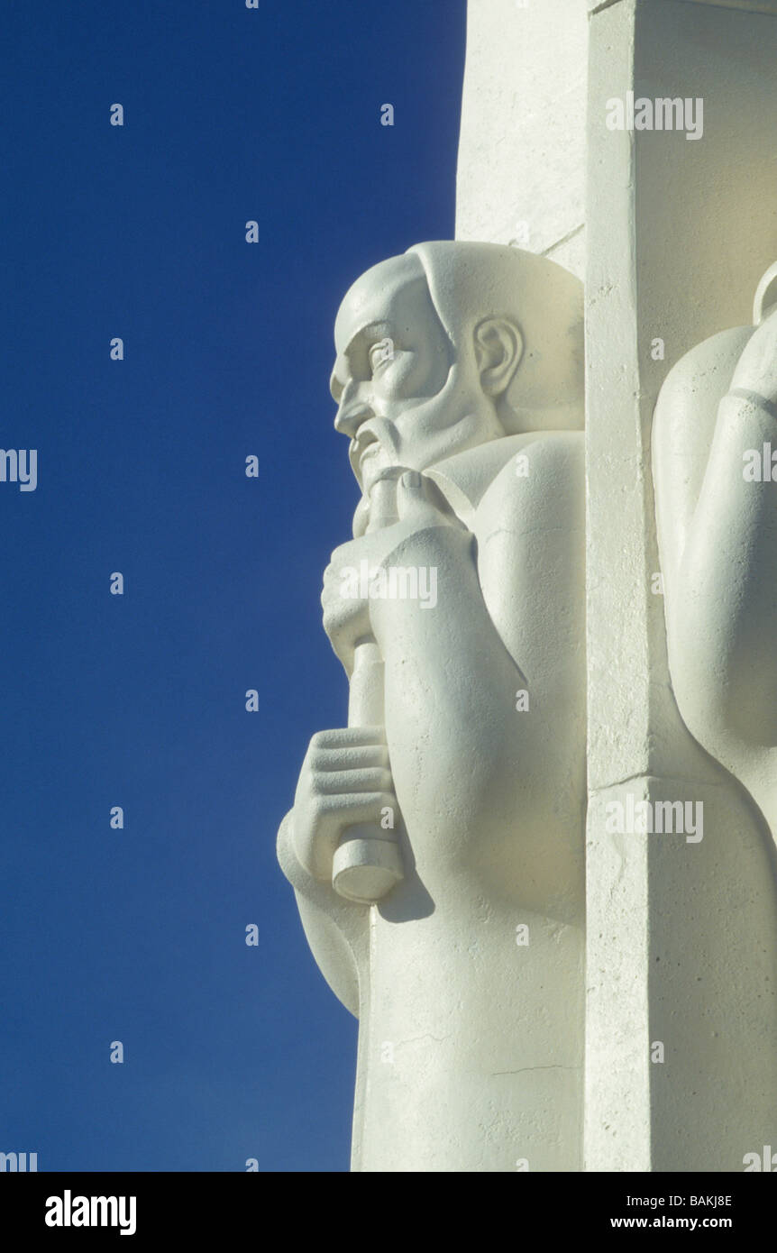 Copernicus statue Griffith Observatory Los Angeles park WPA museum ...