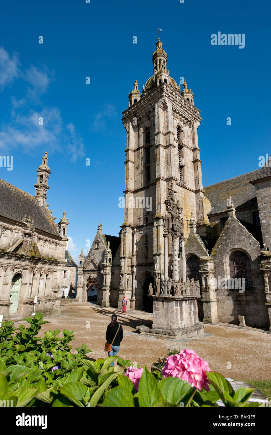 France, Finistere, parochial enclosure of Saint Thegonnec Stock Photo ...