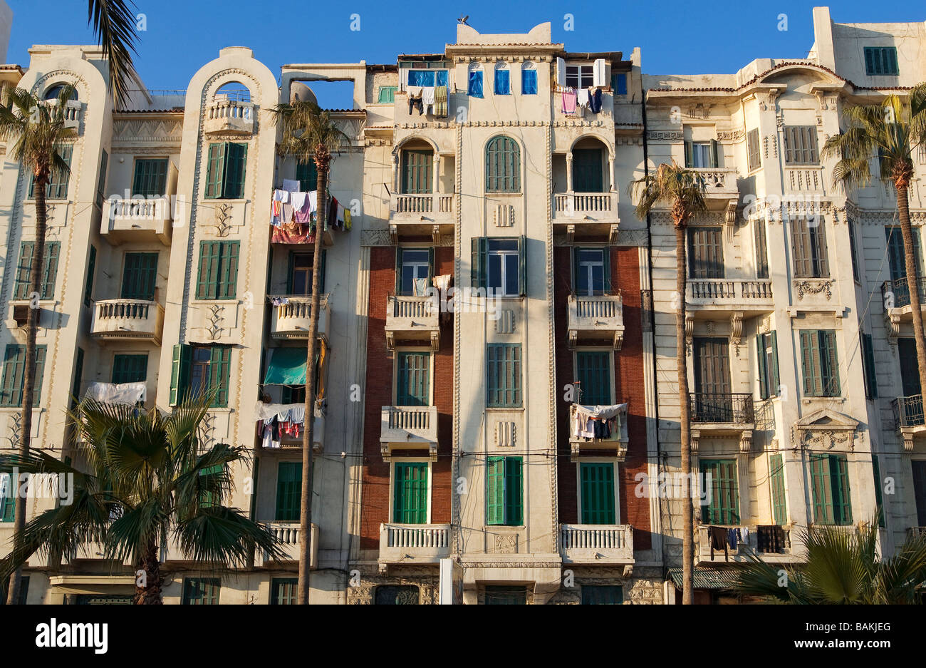 Egypt, Lower Egypt, the Mediterranean Coast, Alexandria, building on ...