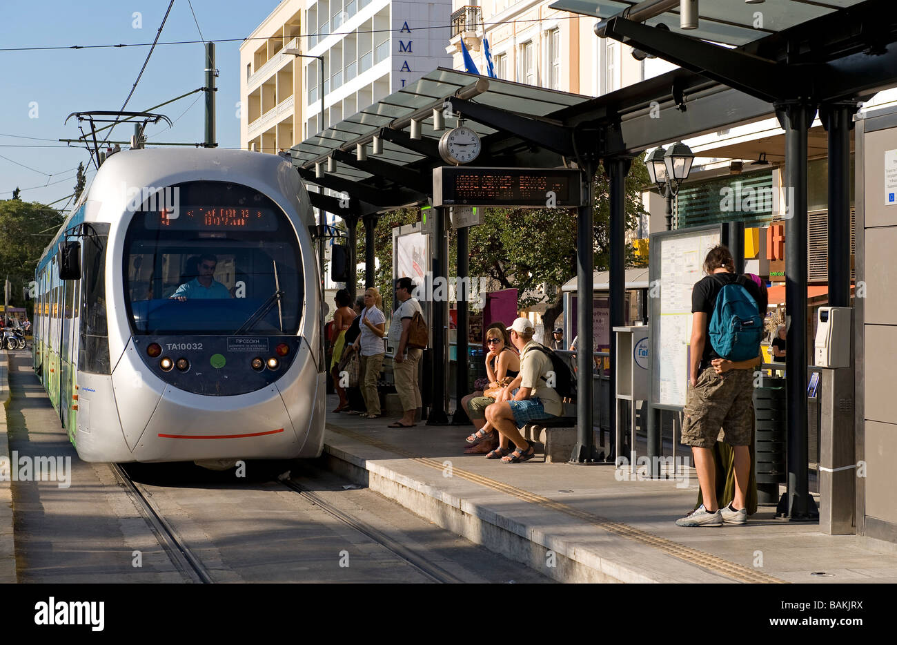 Greece, Athens and the tram Stock Photo - Alamy
