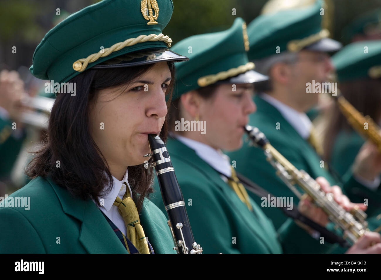 Marching band plays on Piazza Cavour in Como Italy Stock Photo - Alamy