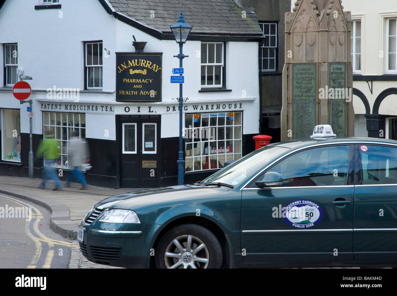 Market Square in the town of Ulverston, Cumbria, England UK Stock Photo ...