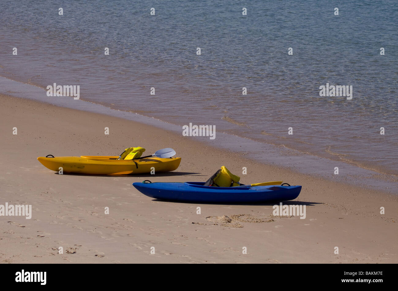 Two kayaks on the beach Stock Photo - Alamy